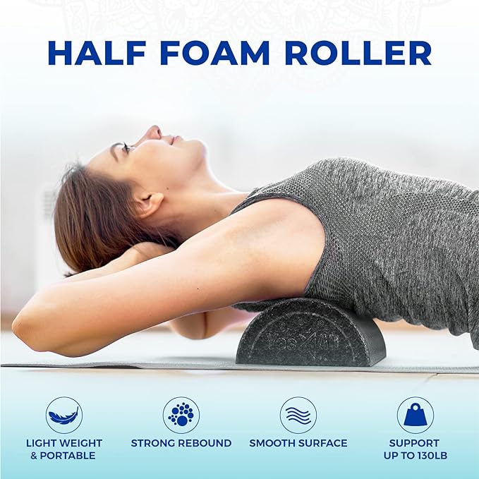 Half Foam Roller: Improve Posture, Muscle Recovery & Balance Training