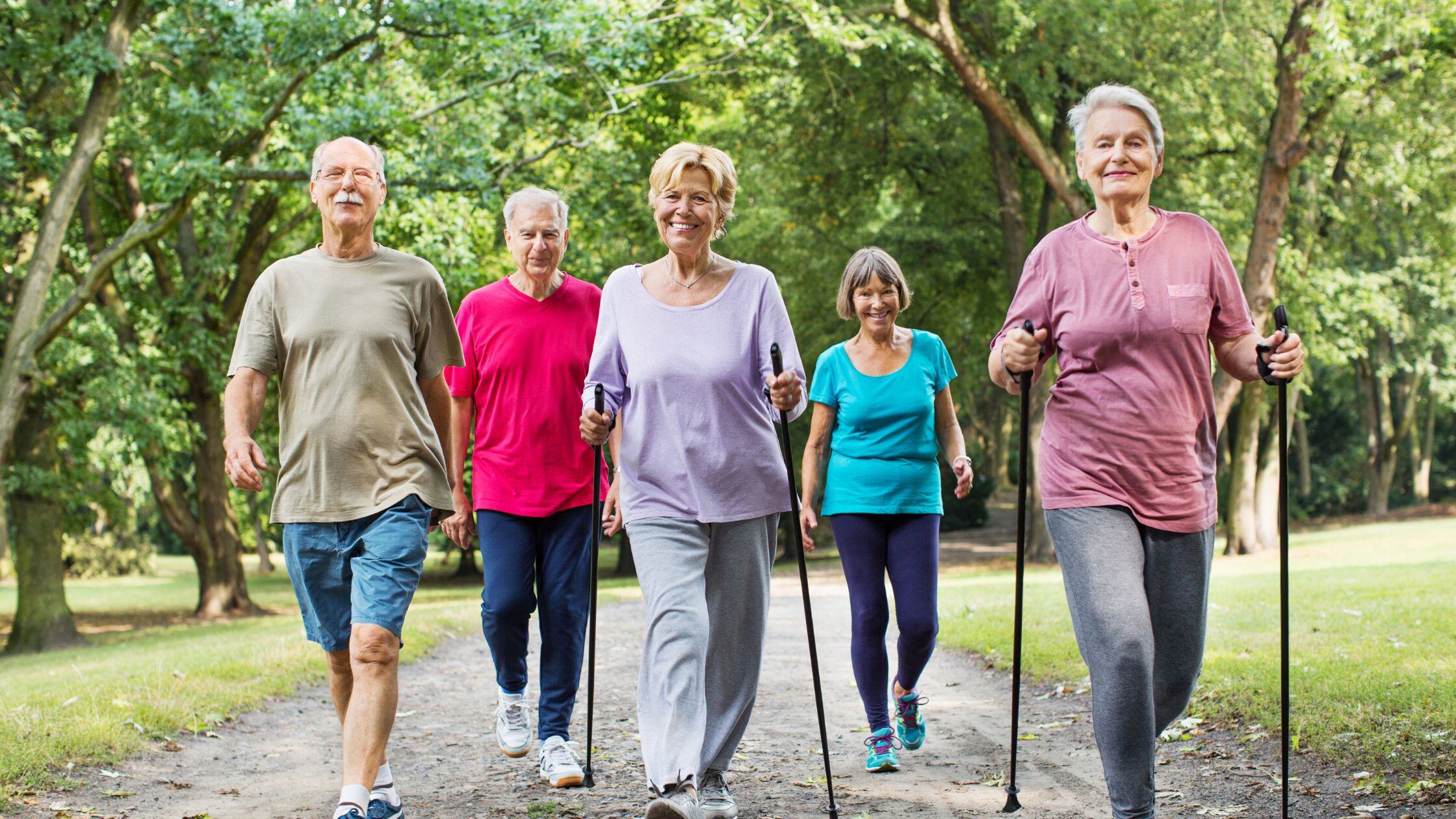 Walking Challenges and Programs for Active Aging Seniors' Health